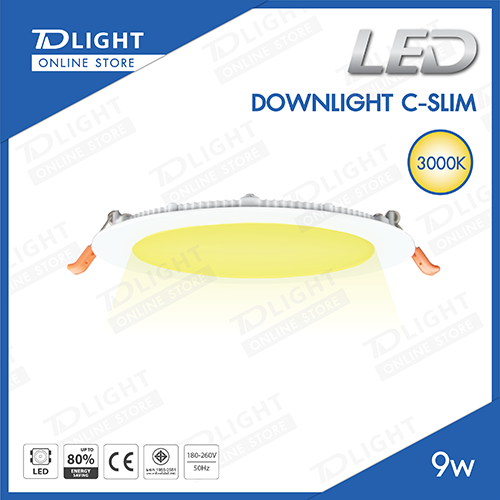 LED DOWNLIGHT C-SLIM 9W (Warmwhite 3000K) | Lazada.co.th
