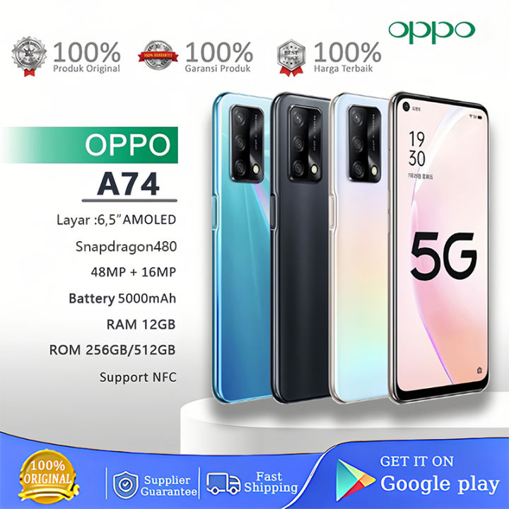 OPPO A74 5G Smartphone | 12GB RAM + 512GB ROM | Android Phone | Fast ...