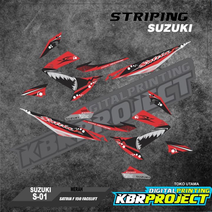 ( COD ) SATRIA F 150 FACELIFT STICKER STRIPING MOTOR SUZUKI SATRIA F ...