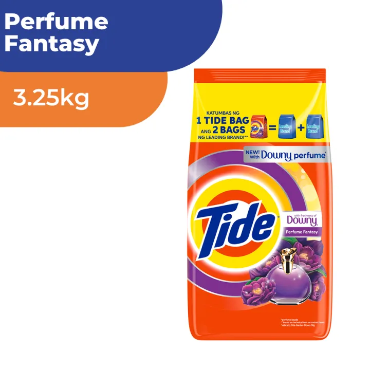 Tide Perfect Clean with Downy Perfume Fantasy Powder Laundry Detergent ...