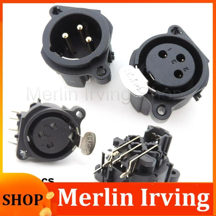 Merlin Irving Shop 1/4x 3Pin XLR Male Female Audio Panel Mount Chassis ...