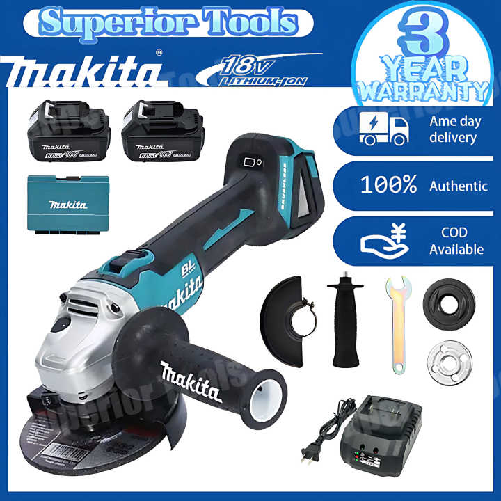 Makita 18V 125mm Brushless Cordless Angle Grinder 5" Cut-Off Variable ...