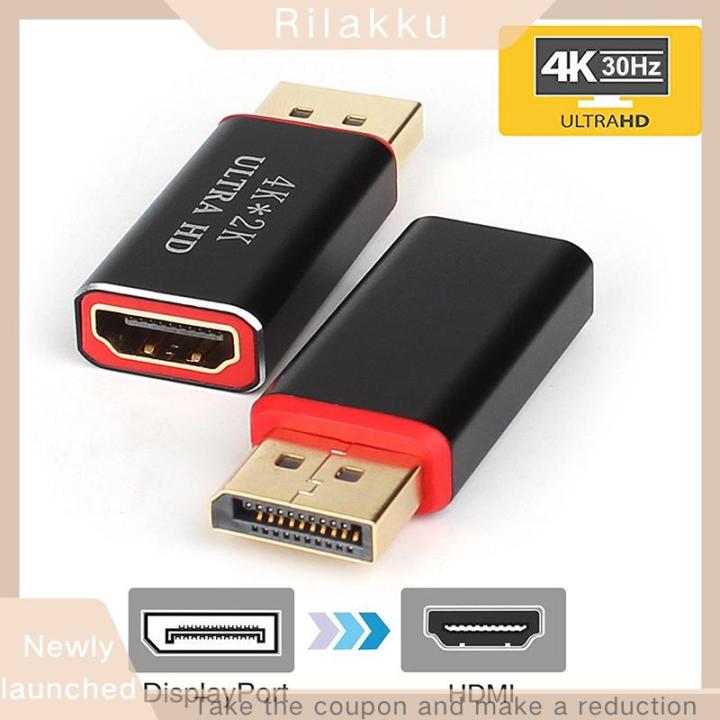Rilakku 4K Display Port To HDMI Male Female Adapter Converter ...