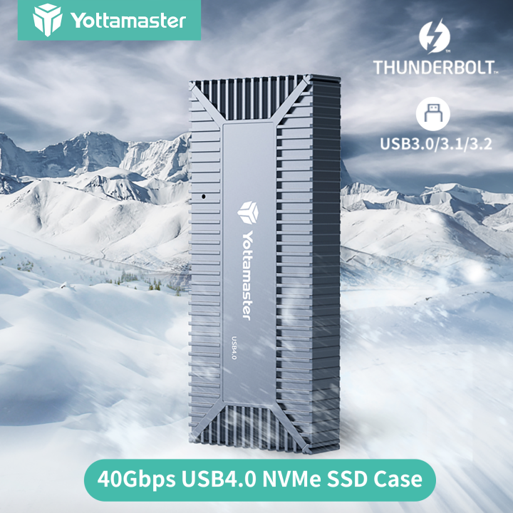 Yottamaster 40Gbps USB4 NVMe SSD case Thunderbolt 4 HDD enclosure for M ...