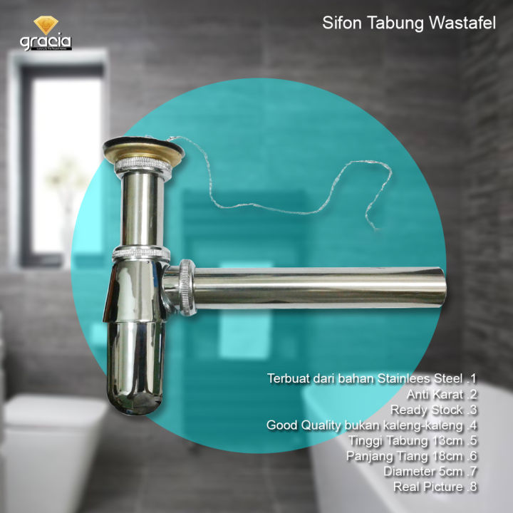 Sifon / Sifon Wastafel / Sifon Wastafel Botol Stainless Steel / Sifon ...