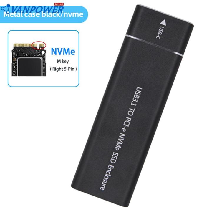 M.2 NVME PCIe NGFF M2 SSD External Enclosure Dual Protocol Solid State Drive Box USB3.1 Type C ...
