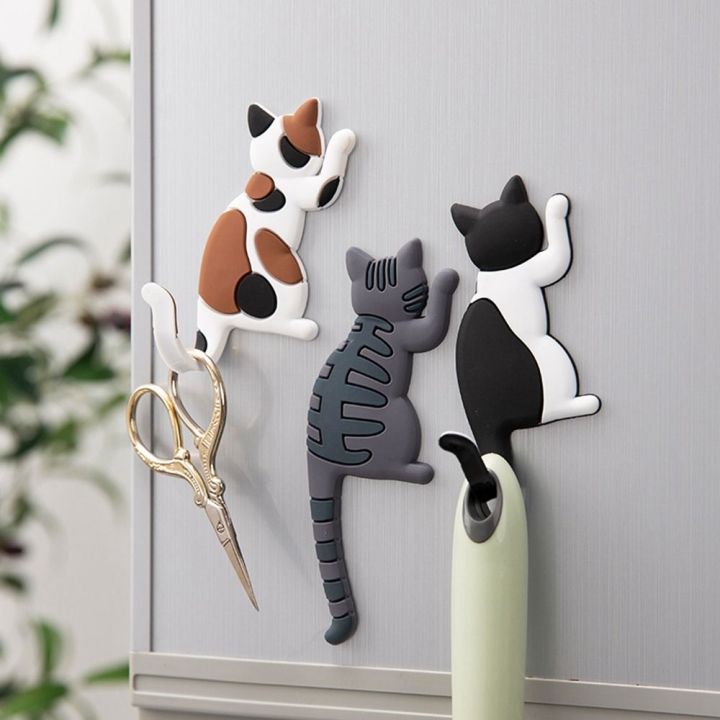 ️JDM New Fashion Cute Creative Multifunction Cat Magnetic Wall Mount ...