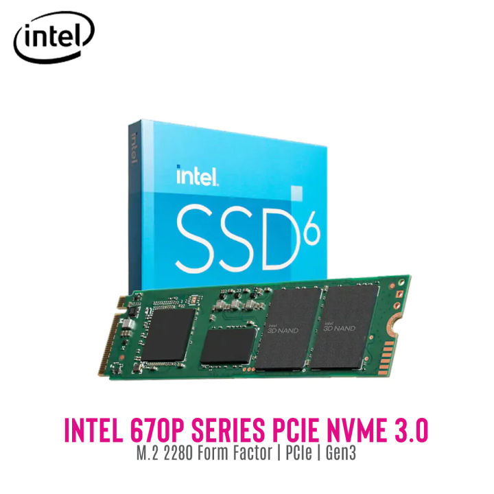 Intel 670p Series PCIe NVMe 3.0 x4 Solid State Drive SSD ( 512GB / 1TB ...