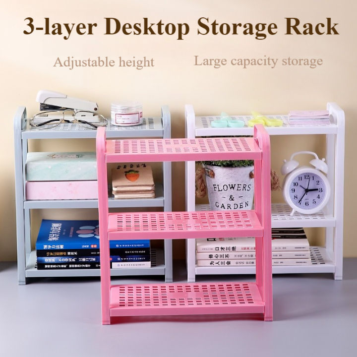 1PCS 3-Layer Shelf Desktop Bookshelf Kitchen / Desktop / Bathroom ...