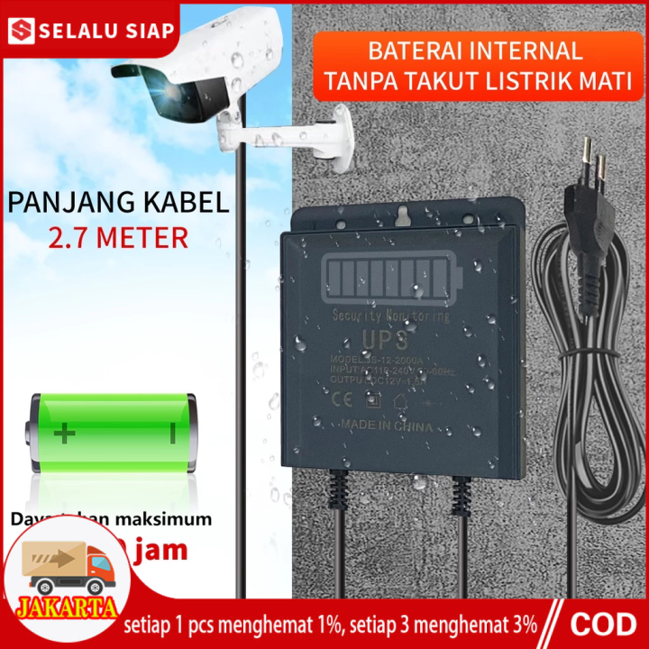 UPS Mini 12V Adaptor Power DC Mini UPS CCTV Untuk Router Wifi Modem ...