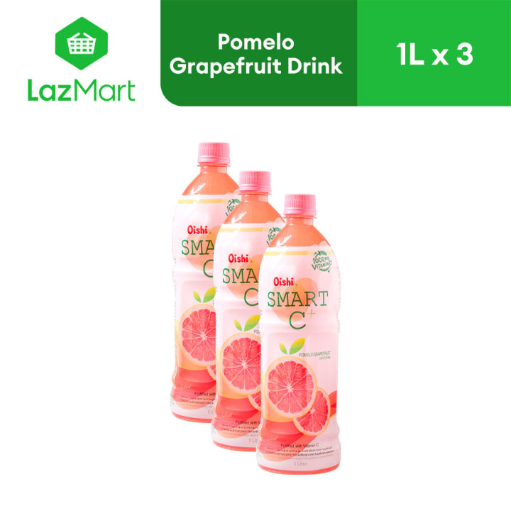Smart C+ Juice Drink Pomelo Grapefruit Flavor 1L - Pack of 3 [Expiry on ...