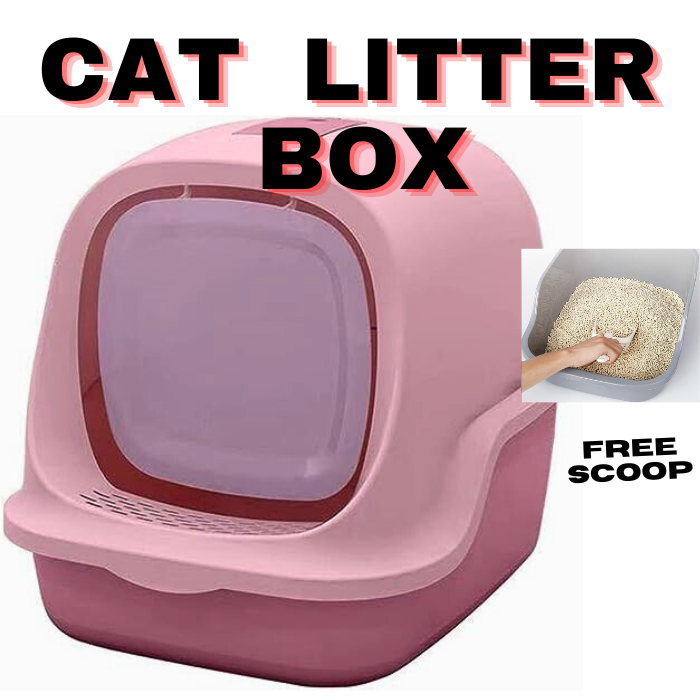 Pink Color European Style Full Cover Cat Toilet Cat Litter Box Pink ...