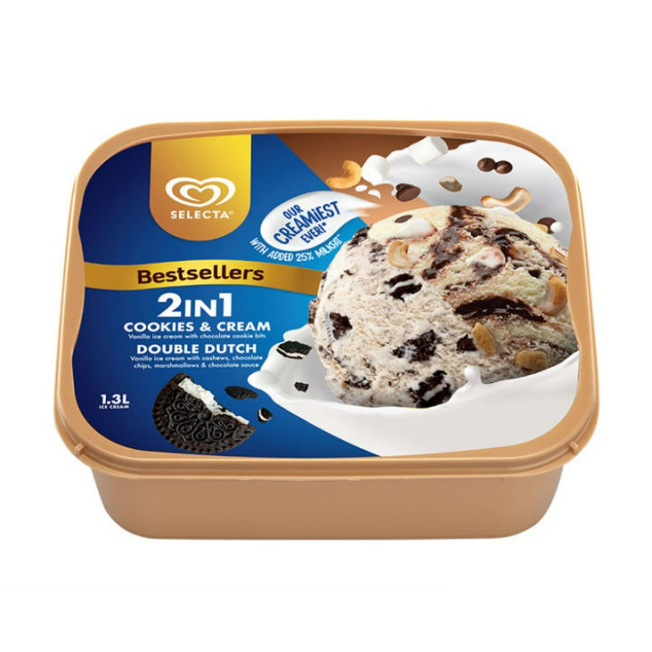 Selecta Ice Cream Double Dutch Cookies and Cream 1.3L | Lazada PH