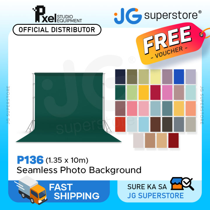 [CLEARANCE] Pxel P136 1.35 x 10m Seamless Solid Color Paper Photo ...