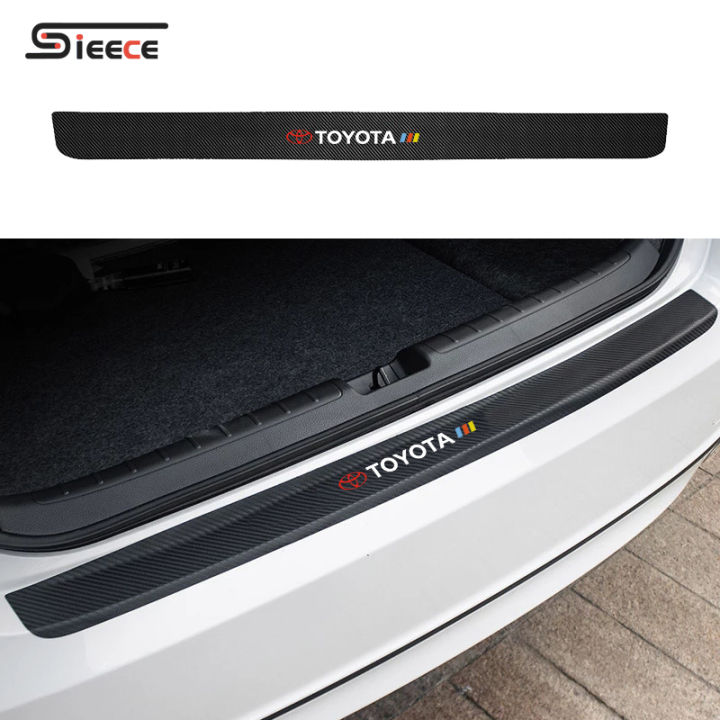 Sieece Carbon Fiber Car Trunk Sticker Rear Bumper Sticker Anti Scratch ...