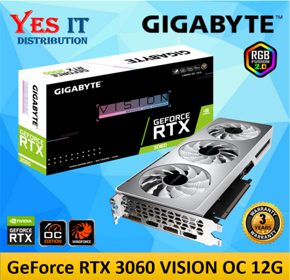2025 Brand Authenticity GIGABYTE GeForce RTX 3060 VISION OC 12G GRAPHIC ...
