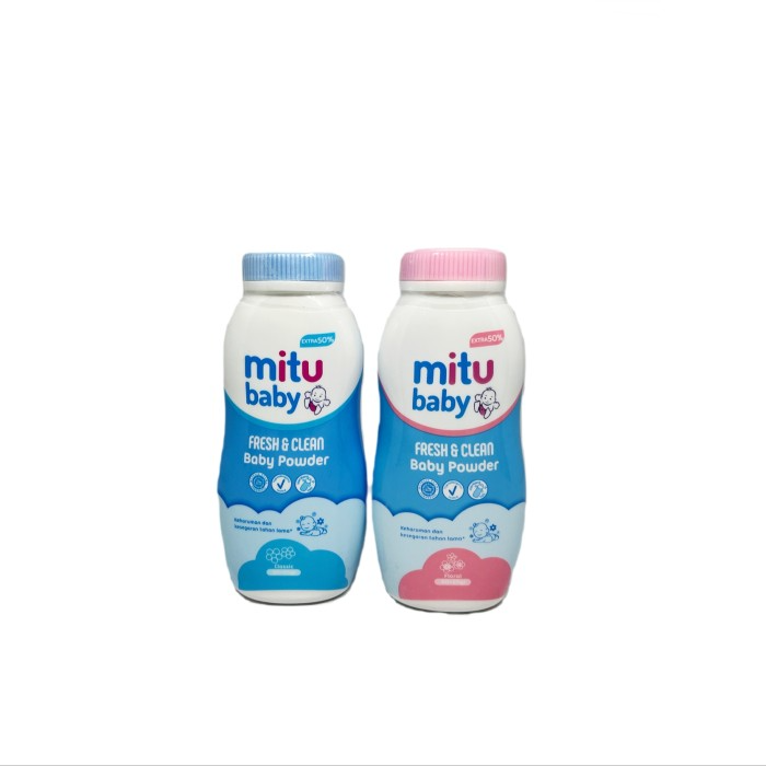 Mitu Baby Powder Fresh & Clean 50gr + 25gr | Bedak Bayi | Lazada Indonesia