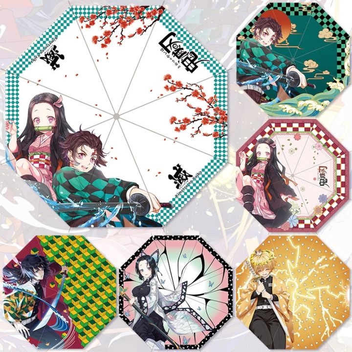 【Blown umbrella】Demon SlayerJujutsuFolding Anime Umbrella KimetsuYaiba ...