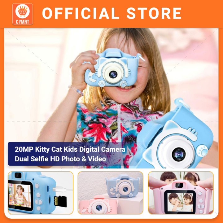 X5S Kids Digital Camera with Cat Silicone Case Cartoon Children Kid ...