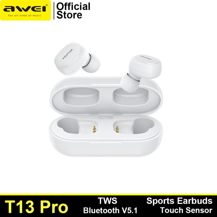Awei T13 Pro TWS Headset Smart Touch Bluetooth 5.1 IPX6 Waterproof ...