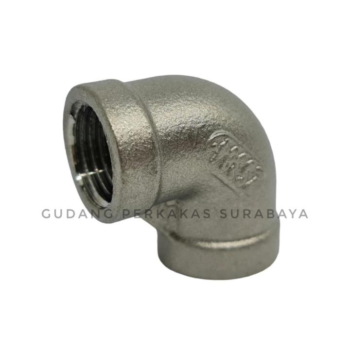 KNEE PIPA STAINLESS FEMALE ELBOW SUS304 SAMBUNGAN PIPA DRAT DALAM ...
