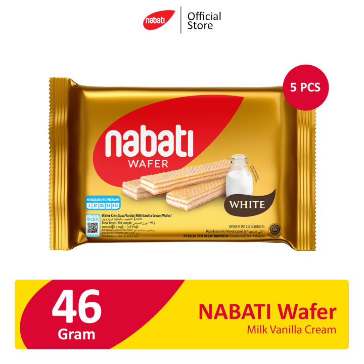 NABATI Wafer Milk Vanilla Cream 46g - 5 Pcs | Lazada Indonesia