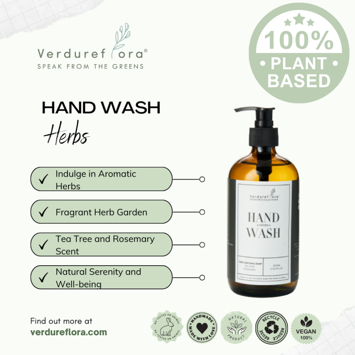 Herbs NATURAL HAND WASH SOAP by Verdure Flora Plant base | Lazada