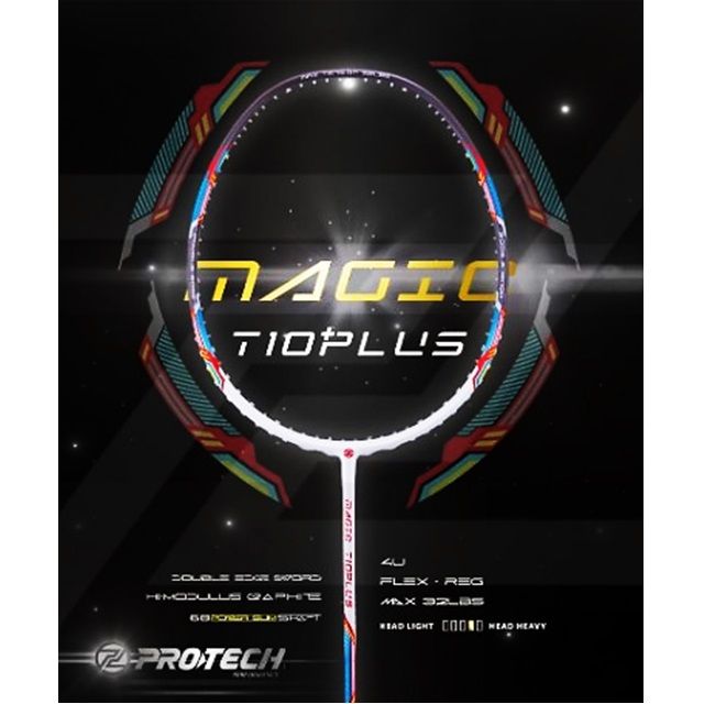 Protech Magic T10 (Max 32lbs)(4U) Original Badminton Racket (1pcs) | Lazada