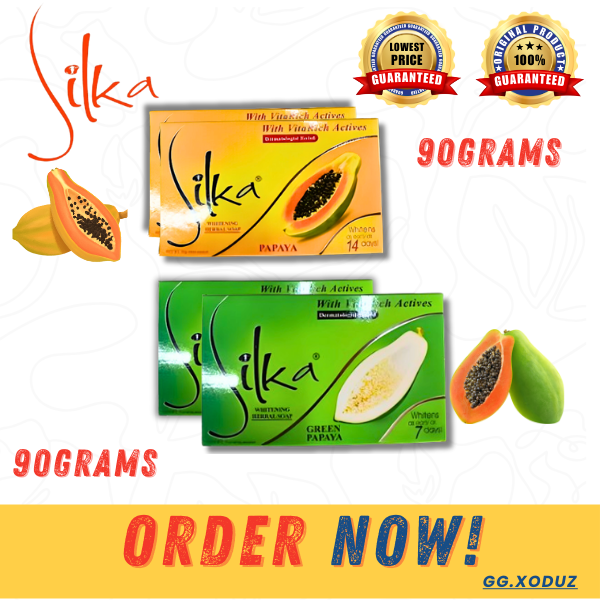 SILKA Papaya Whitening Herbal Soap 90g | Lazada PH