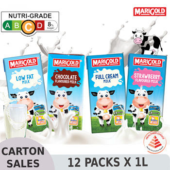 [Carton Sales] MARIGOLD UHT MILK 1L X 12packets / 1L X 24packets ...