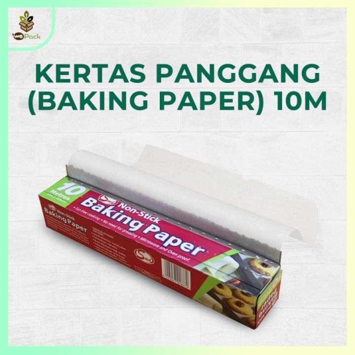Baking paper 1 roll 10 lembar 30 cm x 10 m kertas roti anti lengket ...