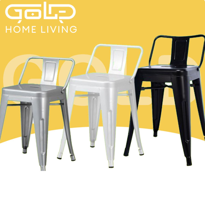 GOLD 45CM Metal Dining Chair Industrial Bar Chair Kerusi Makan Besi ...