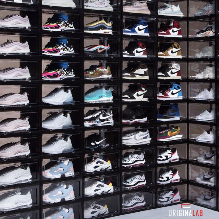 ORIGINALAB Premium Side Display Stackable Shoe Box Black | Lazada Singapore