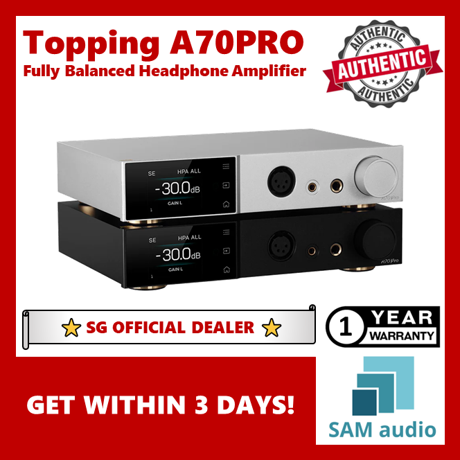 [🎶SG] TOPPING A70PRO Fully Balanced Headphone Amplifier (A70 PRO ...