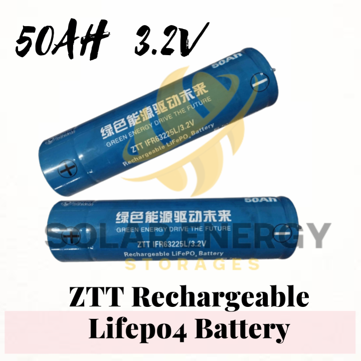 Lifepo4 Battery 3.2v ZTT 50AH Rechargeable Battery. | Lazada PH