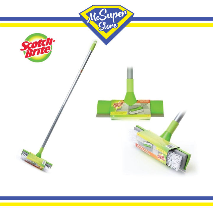 3M Scotch Brite Floor Brush and Squeegee 1 Pc AS450-ES, Green | Lazada