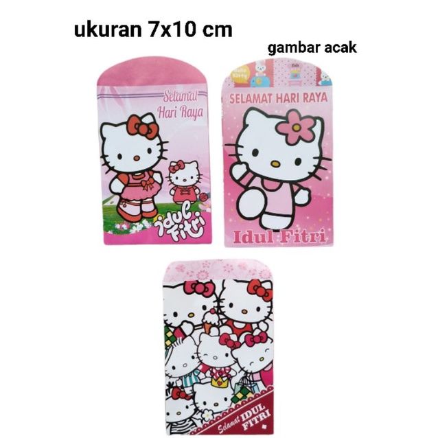amplop angpao lebaran idul fitri karakter hello kitty ukuran kecil isi 10 lembar | Lazada Indonesia