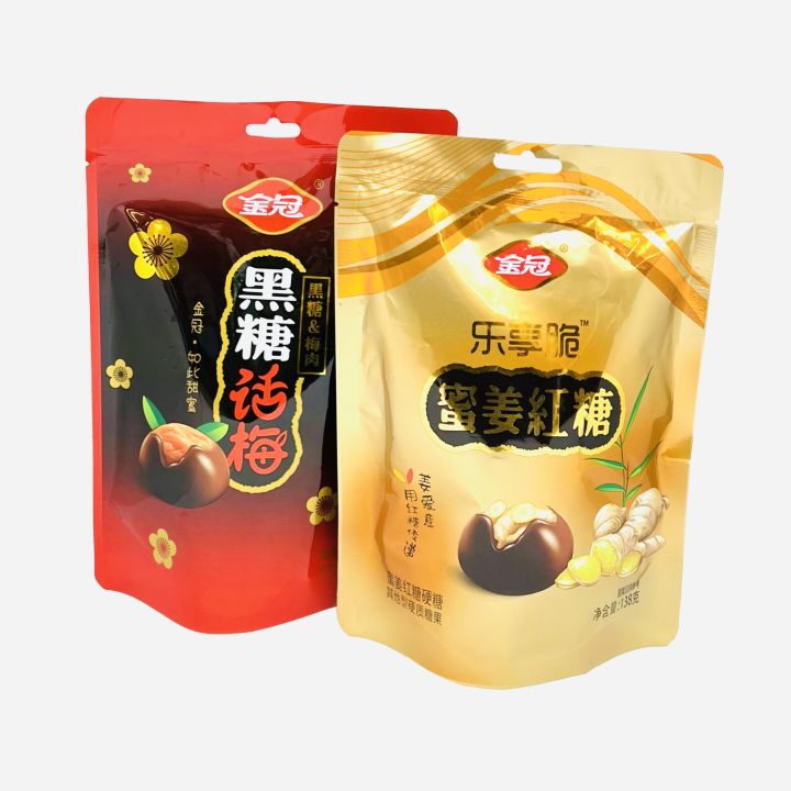 Golden Crown Brown Sugar Plum Candy / Ginger Red Plum Candy / 金冠 黑糖話梅 ...