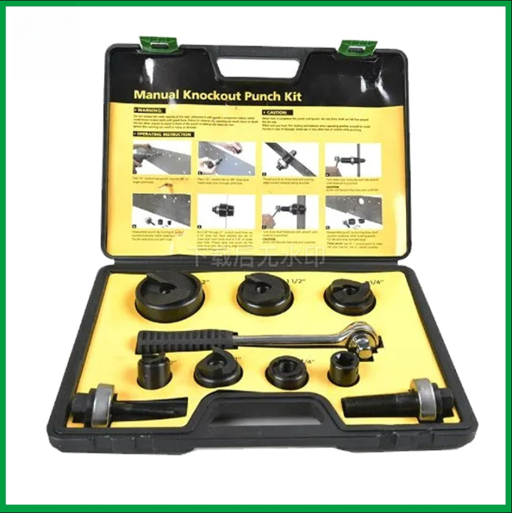 Manual Knock Out Punch Driver Kit Hole Tool Knockout Punches Set Model ...