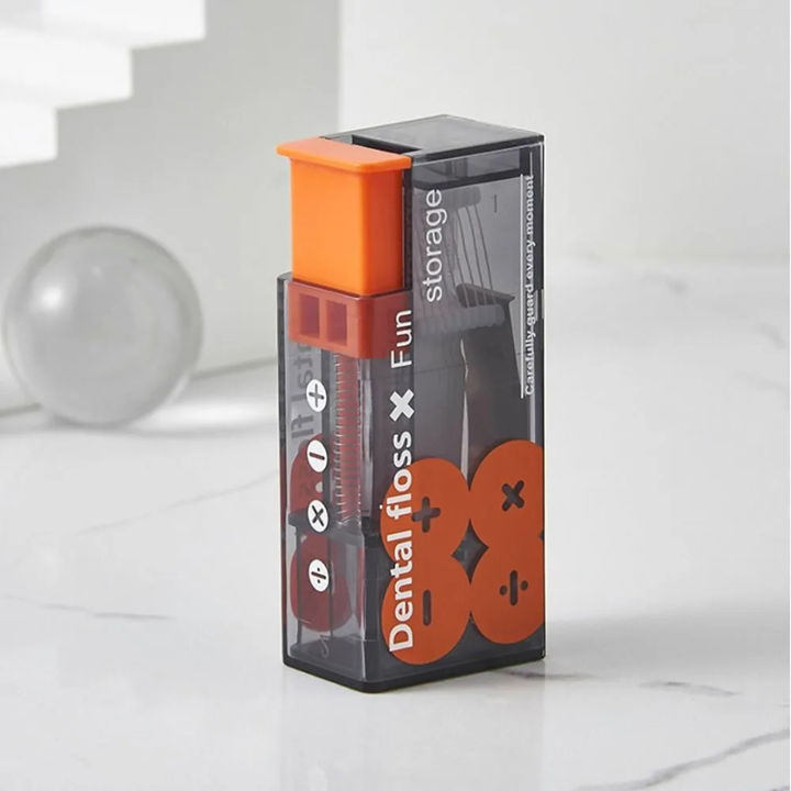 10 Pcs/Box Automatic Pop-Up Dental Floss Box Portable Mini Dental Floss ...