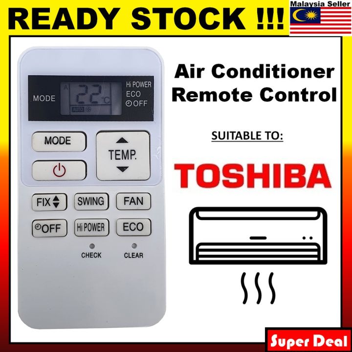 TOSHIBA Air Cond Aircon Aircond Air Conditioner Remote Control ...