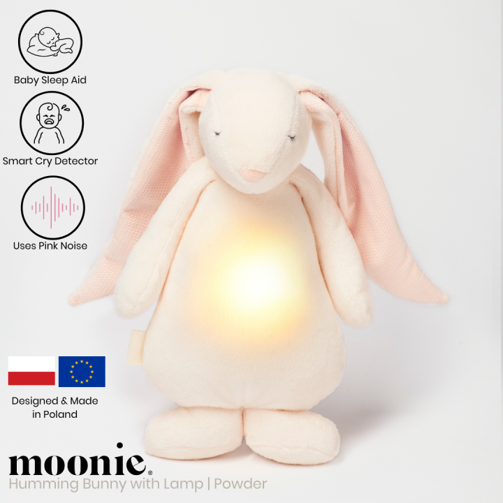 Moonie | Humming Bunny Powder | Baby Sleep Aid with Smart Cry Detector ...