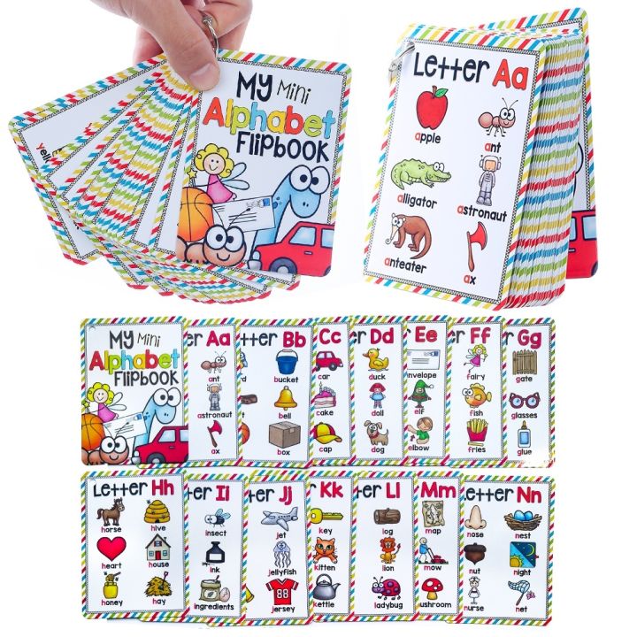 26 Letters Alphabet flash cards in English Phonics Pocket Cards for ...