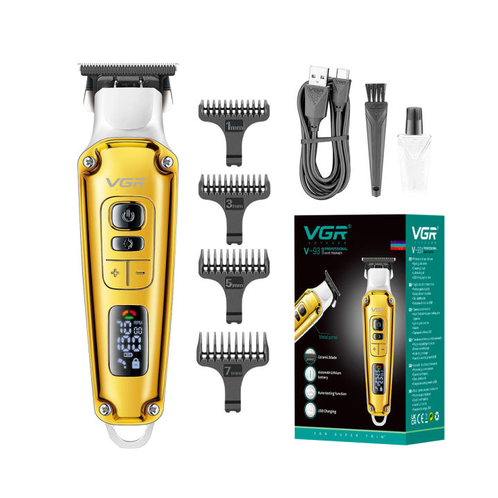 VGR V-931 Best Barber Clipper Cordless Rechargeable Professional Electric Hair Trimmer for Men ...
