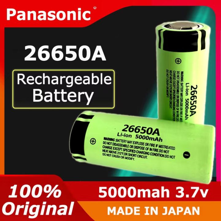 COD Panasonic 26650A rechargeable battery original 5000mAh lithium li ...