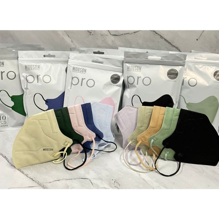 MBAPPE Masker KN95 Mouson Pro Dan Original Face Mask 5 Ply Isi 10 Pcs ...