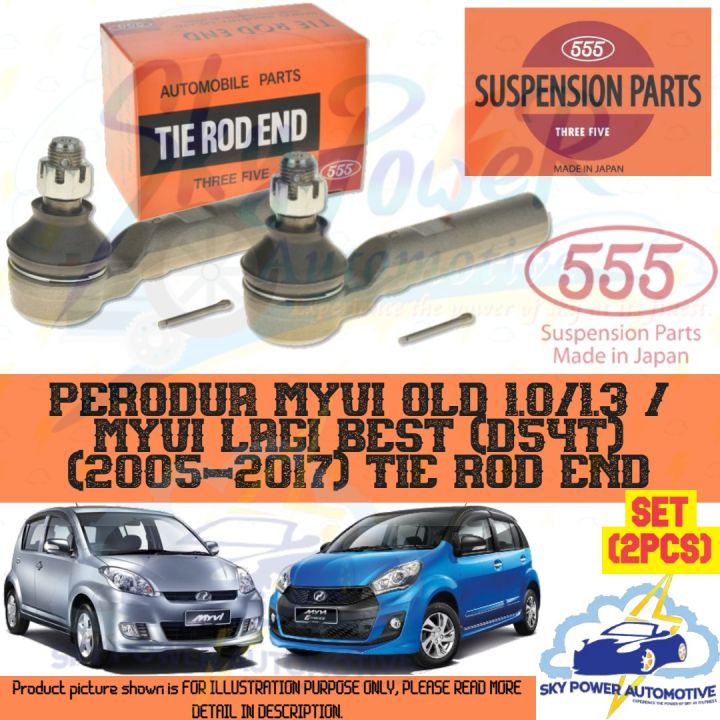 PERODUA MYVI OLD 1.0/1.3 / MYVI LAGI BEST (D54T) (2005-2017) 555 JAPAN BRAND STEERING TIE ROD ...