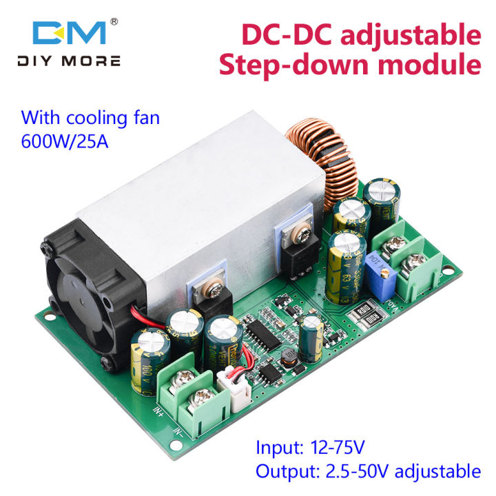 diymore DC-DC Buck Converter Step Down Module DC 12V-75V to 5-48V 25A ... diymore DC-DC Buck Converter Step Down Module DC 12V-75V to 5-48V 25A ...