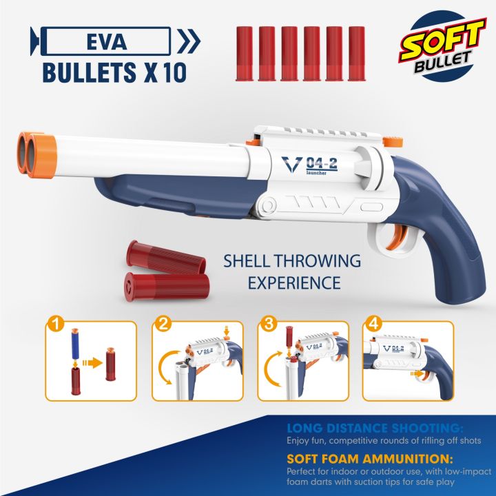 LEFAN Hot Products,Kids Shooter Toy,Double-Barreled Shotgun Toy,Shell ...