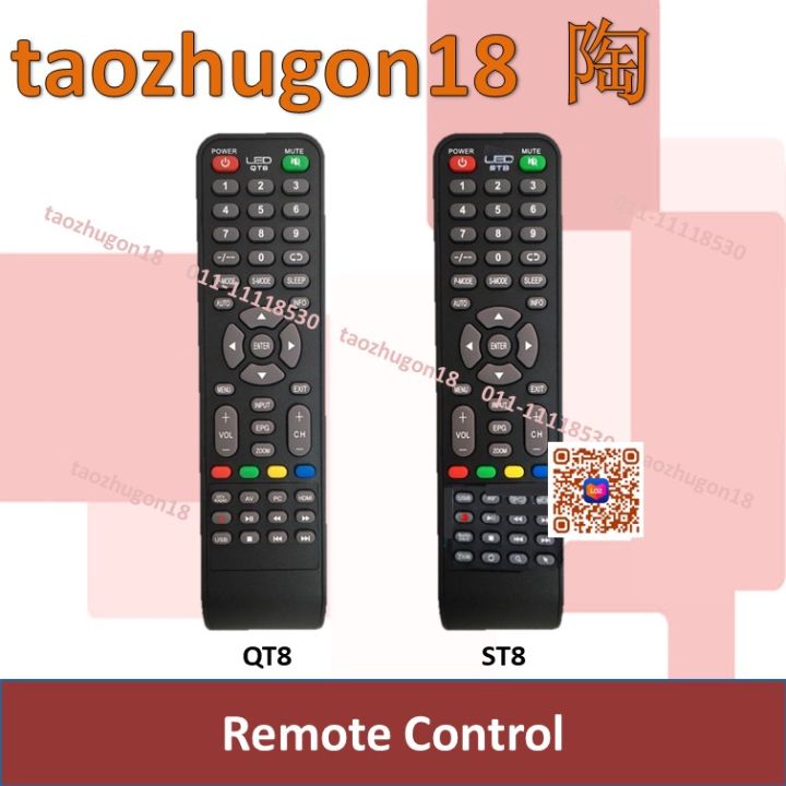 Original QT8 ST8 LED Android TV Remote Control AMPQ LQ HEIDENZ GELL ...